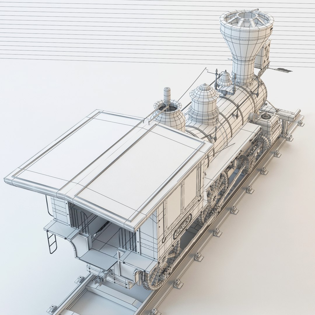 Jupiter Steam Locomotive 3d Model