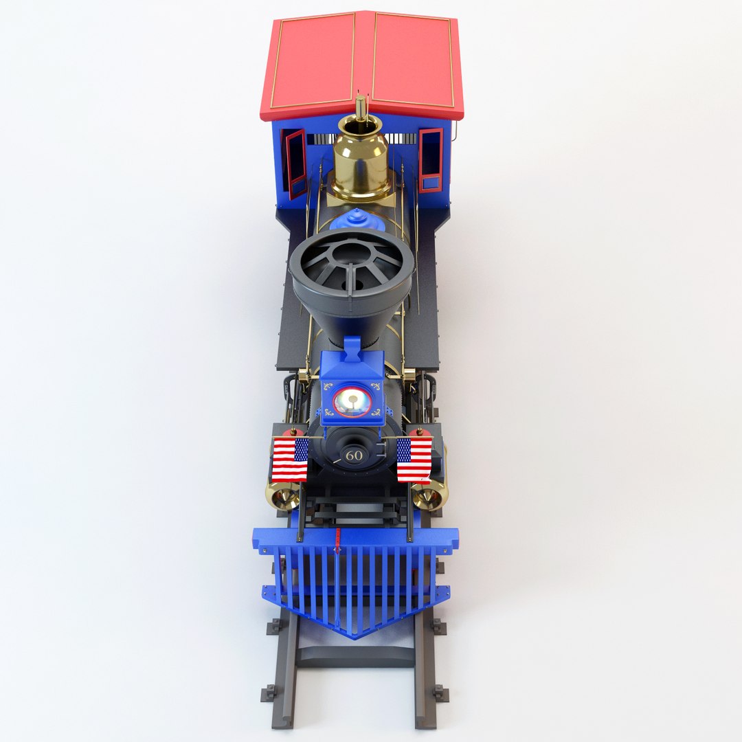 Jupiter Steam Locomotive 3d Model