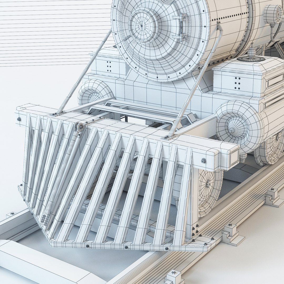 Jupiter Steam Locomotive 3d Model