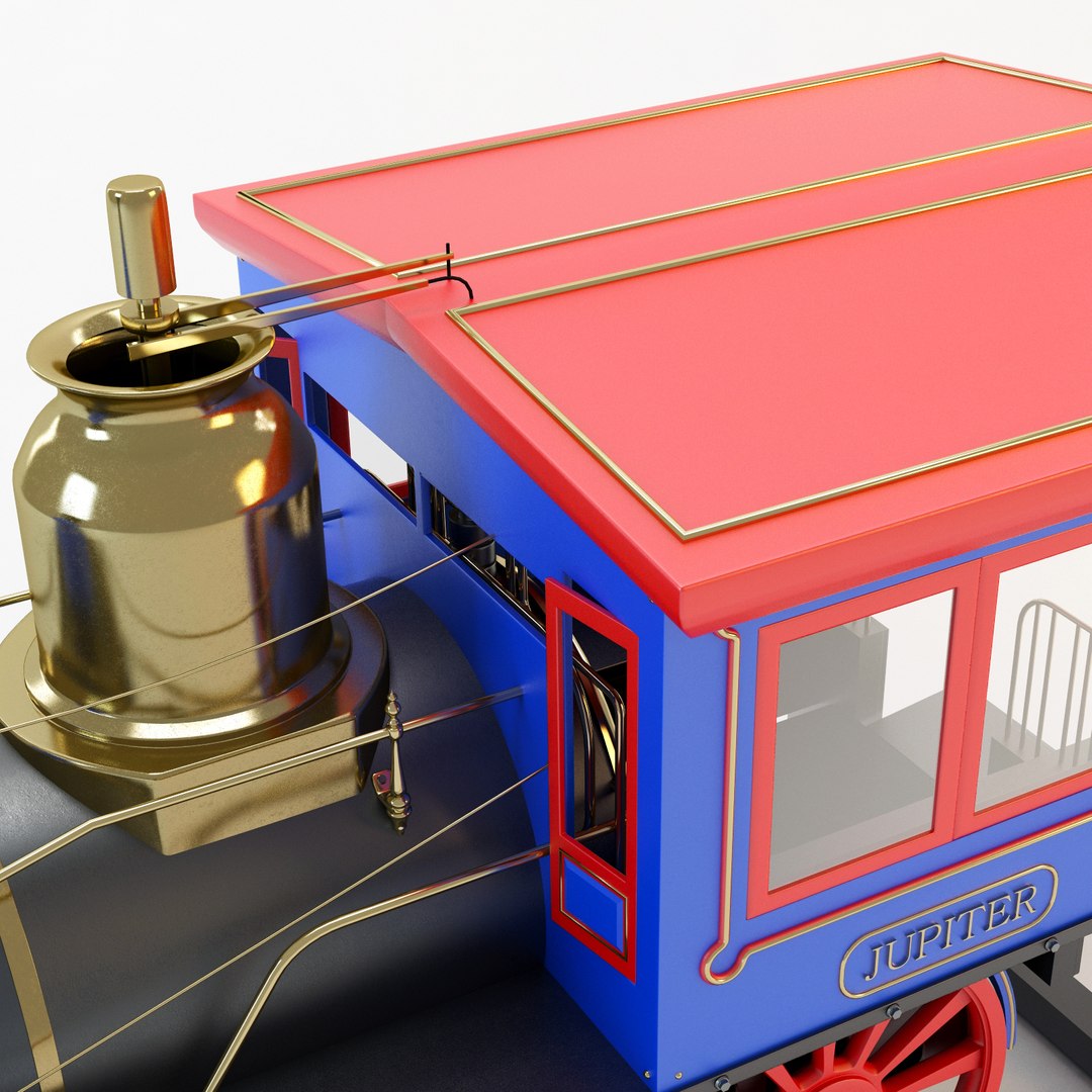 Jupiter Steam Locomotive 3d Model