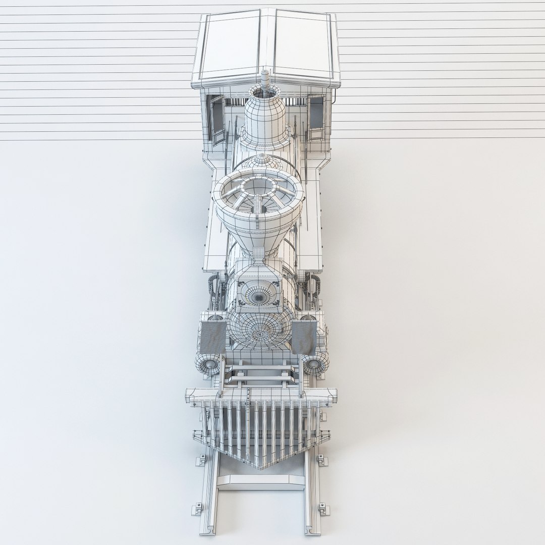 Jupiter Steam Locomotive 3d Model