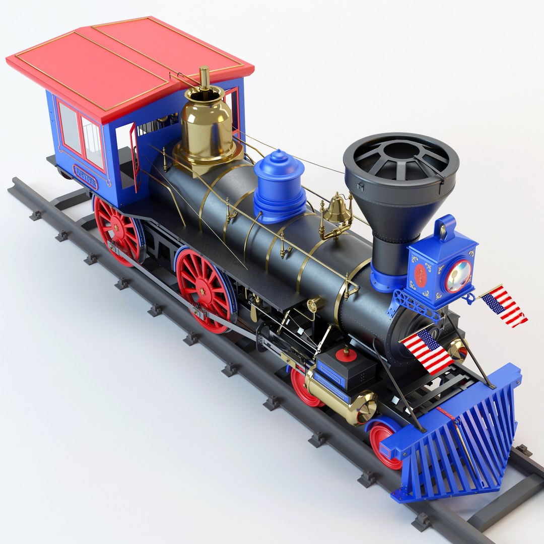 Jupiter Steam Locomotive 3d Model