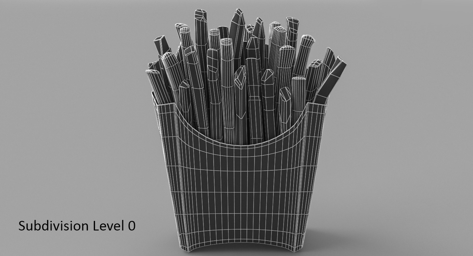 French Fries Box 3D Model - TurboSquid 1285998