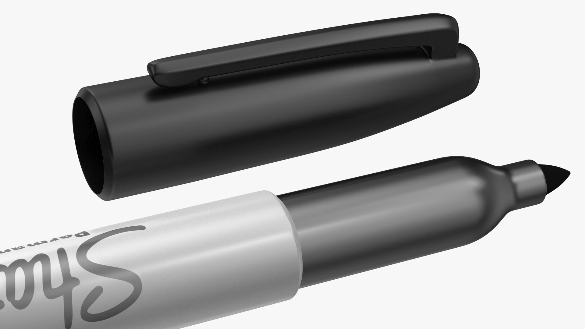 Sharpie Permanent Marker Black 3D Model - TurboSquid 1882173