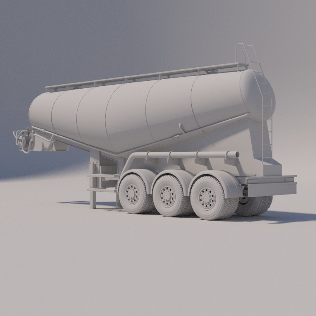 3D Semitrailers-cement Trucks Model - TurboSquid 1304869