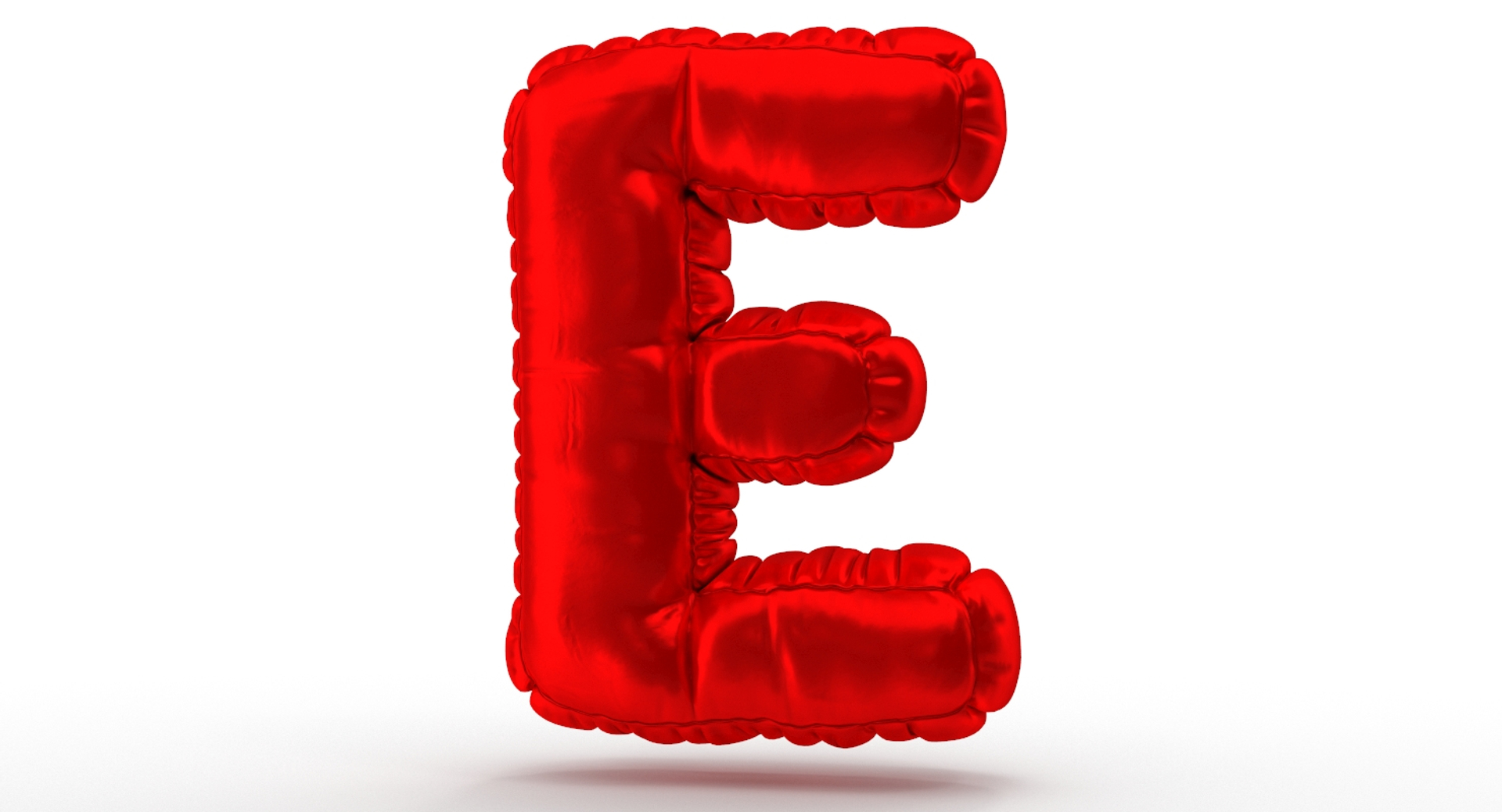 Balloon Red Letter E 3D Model - TurboSquid 1392362