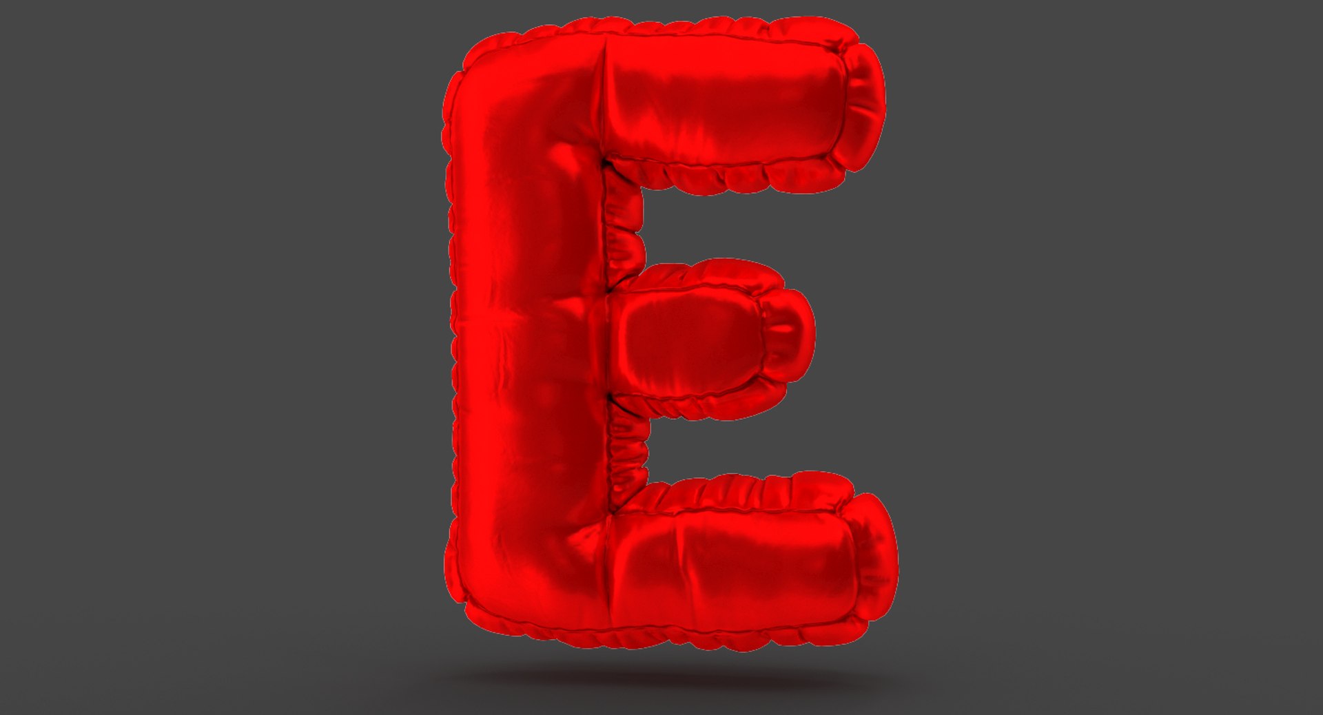 Balloon Red Letter E 3D Model - TurboSquid 1392362