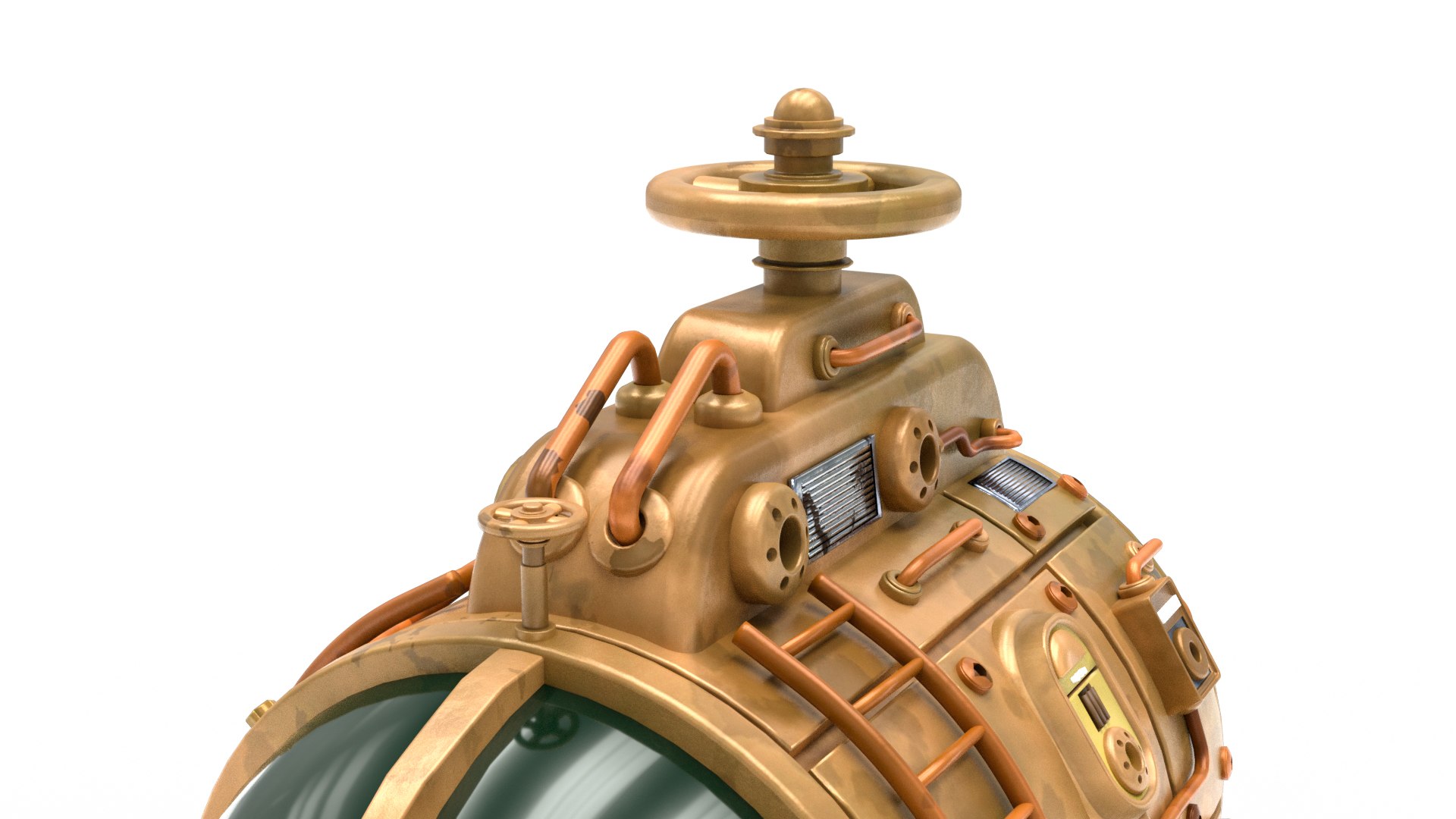 Steampunk Submarine Steam 3D Model - TurboSquid 1535109