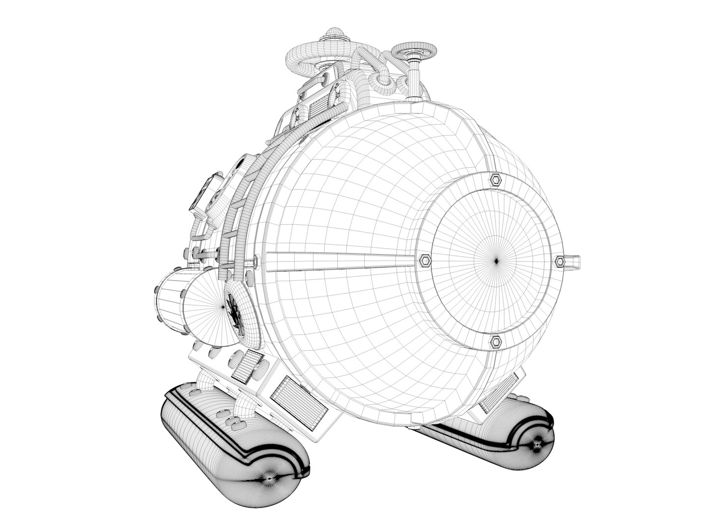 Steampunk submarine steam 3D model - TurboSquid 1535109