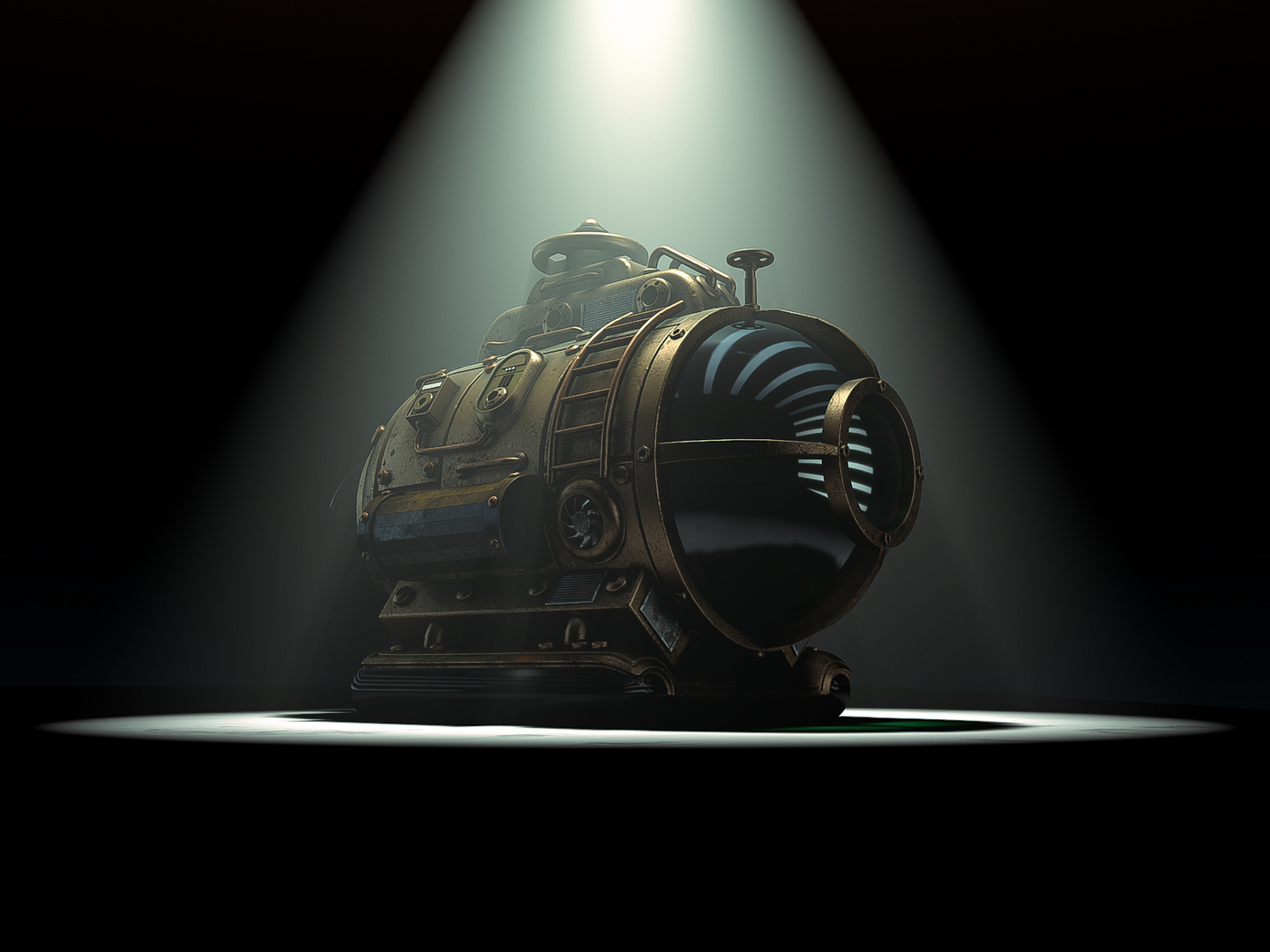 Steampunk submarine steam 3D model - TurboSquid 1535109