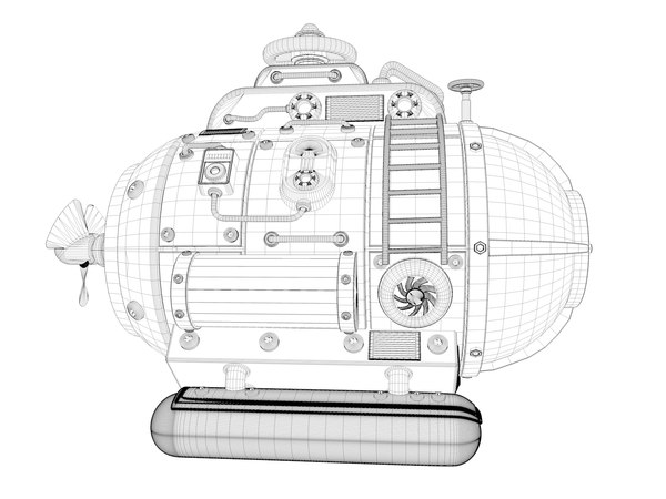 Steampunk submarine steam 3D model - TurboSquid 1535109