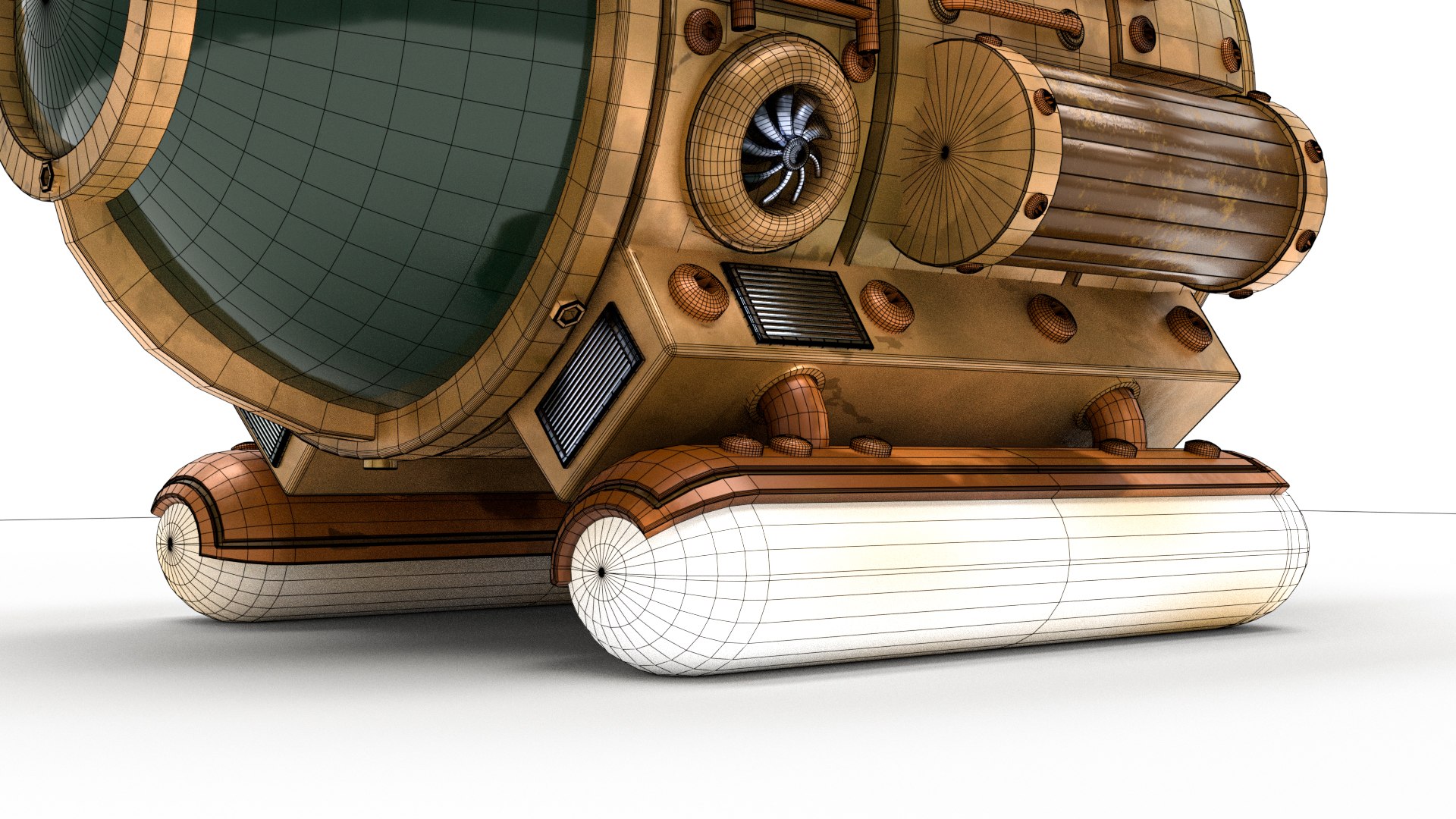 Steampunk submarine steam 3D model - TurboSquid 1535109