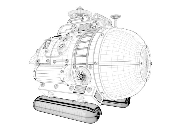 Steampunk submarine steam 3D model - TurboSquid 1535109
