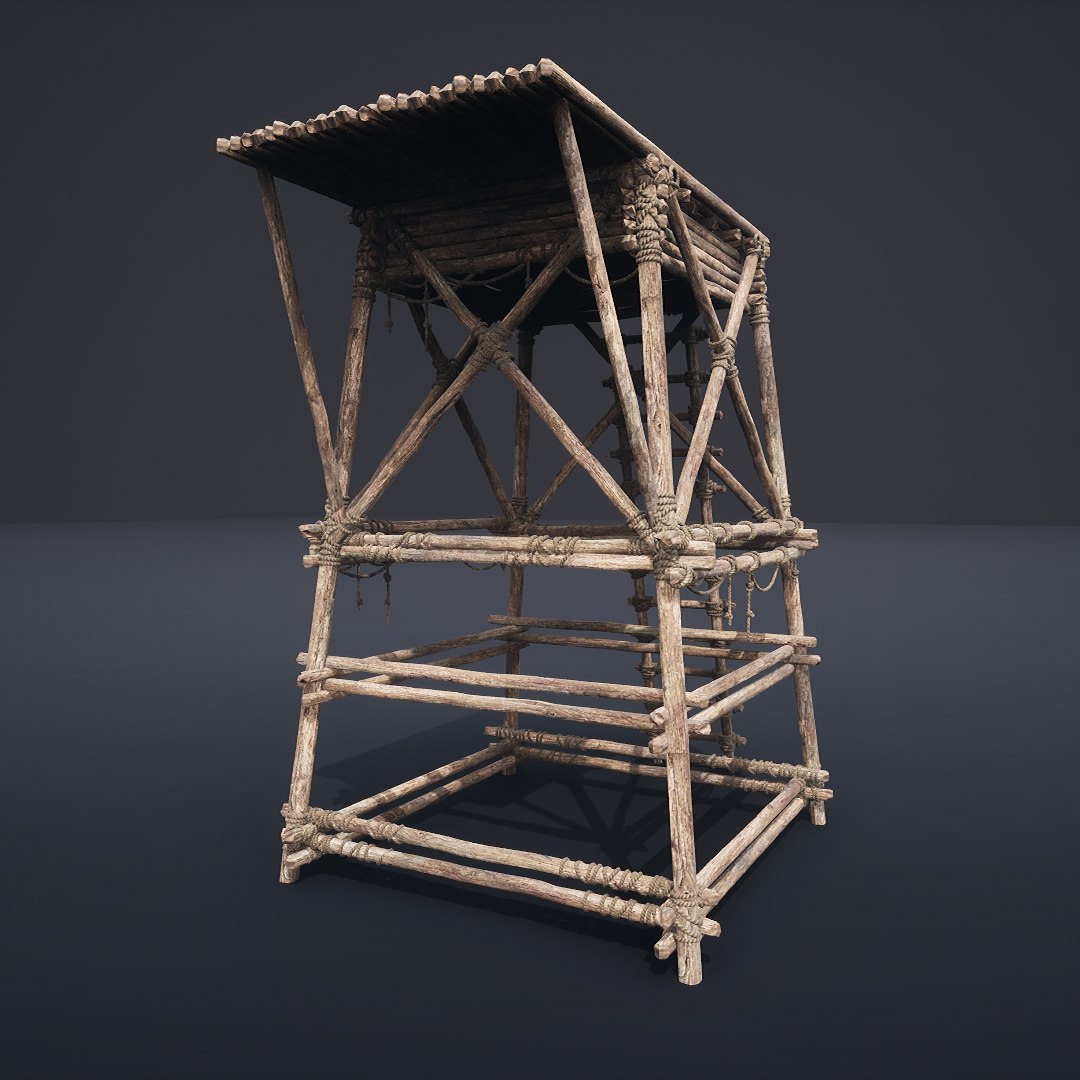 WATCHTOWER TOWER SCOUT FORT FORTRESS CASTLE WALLS AAA NEXTGEN 3D ...