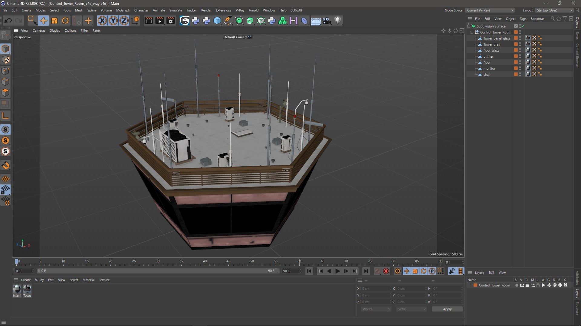 Control Tower Room 3D Model - TurboSquid 2317859