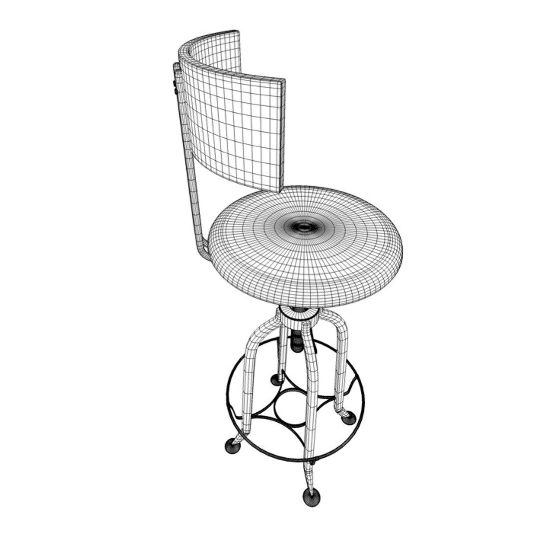 3d andy thorton toledo bar stool model