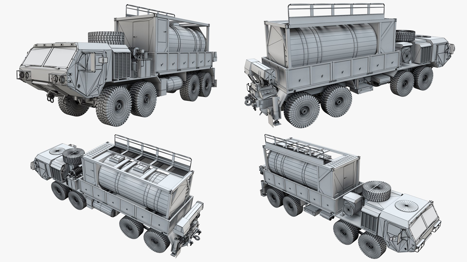 HEMTT Heavy Expanded Mobility Tactical Cargo Truck With Fuel Container ...