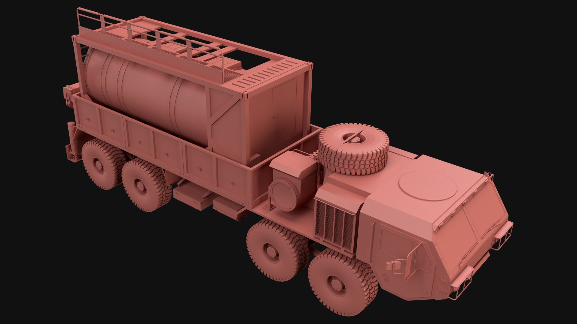 HEMTT Heavy Expanded Mobility Tactical Cargo Truck With Fuel Container ...