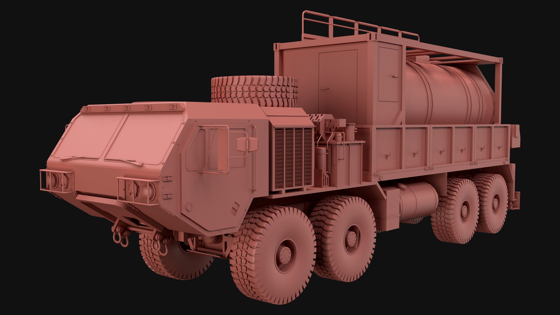 HEMTT Heavy Expanded Mobility Tactical Cargo Truck With Fuel Container ...