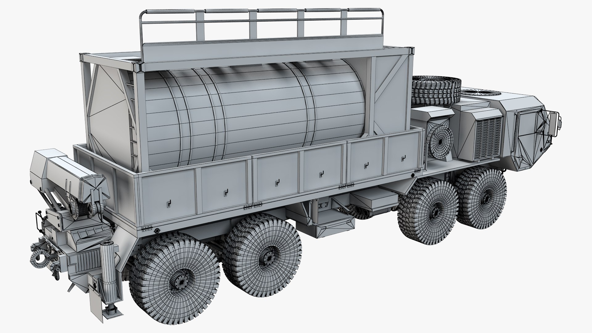 HEMTT Heavy Expanded Mobility Tactical Cargo Truck With Fuel Container ...