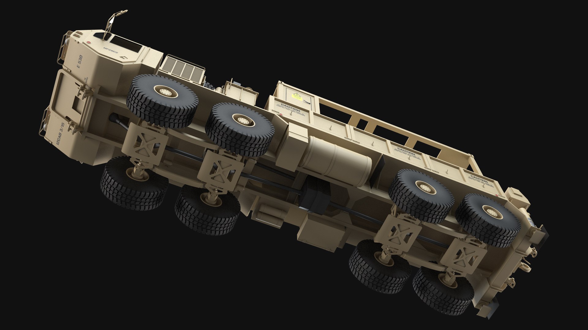 HEMTT Heavy Expanded Mobility Tactical Cargo Truck With Fuel Container ...