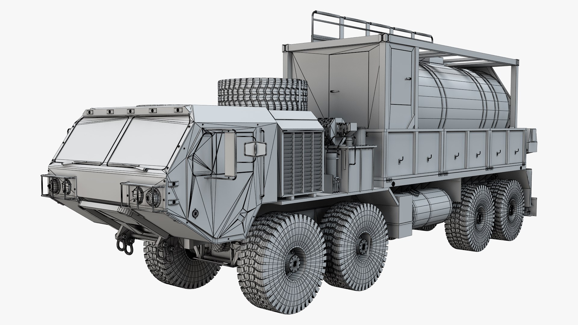 HEMTT Heavy Expanded Mobility Tactical Cargo Truck With Fuel Container ...