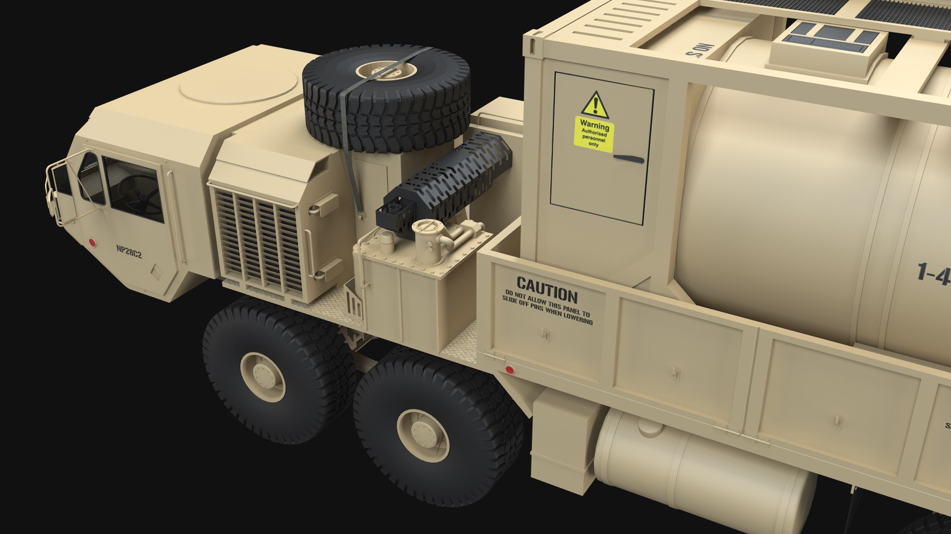 HEMTT Heavy Expanded Mobility Tactical Cargo Truck With Fuel Container ...