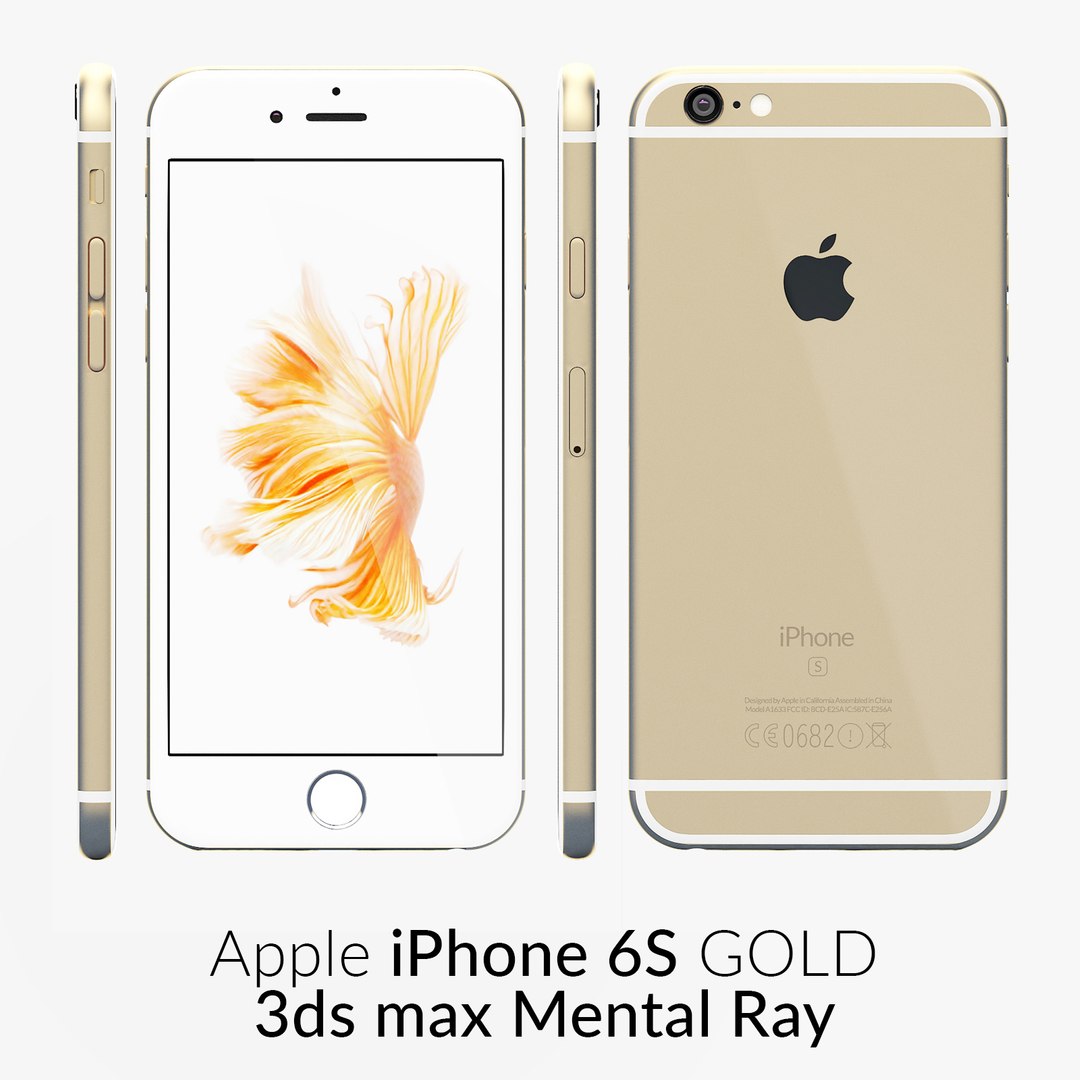 iphone 6s gold 3d model