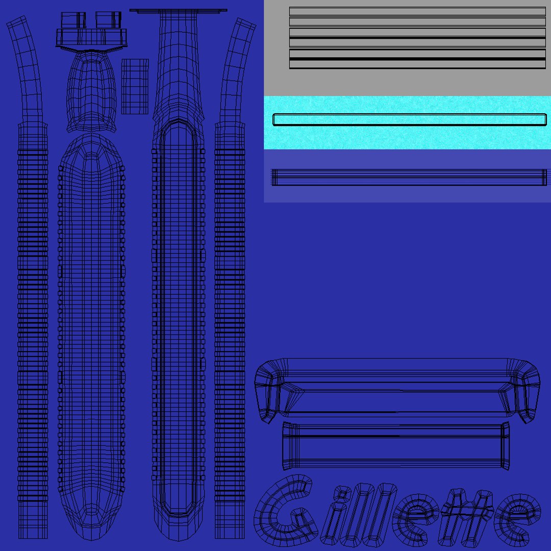 3D Gillette Shaving Razor - TurboSquid 1708985