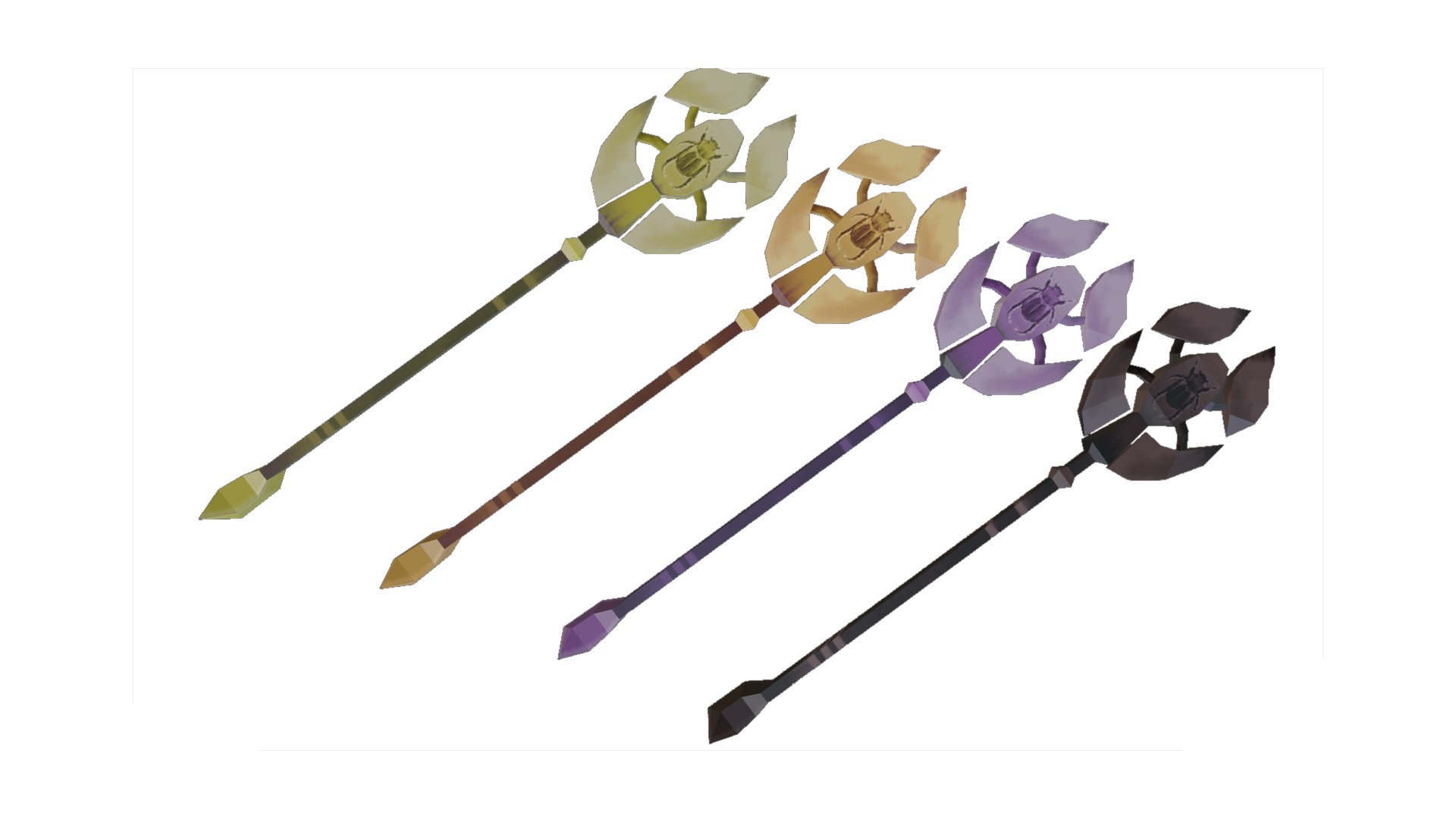 3D Low-Poly Mage-Wizard Staff No-4 Model - TurboSquid 1782516