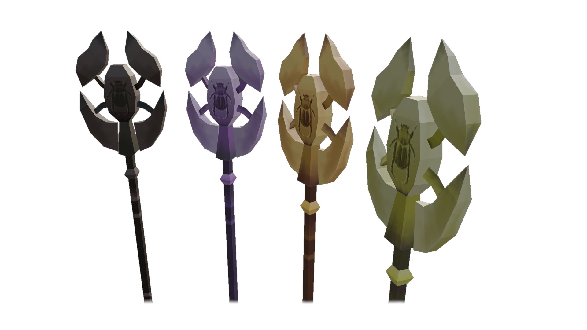 3D Low-Poly Mage-Wizard Staff No-4 Model - TurboSquid 1782516