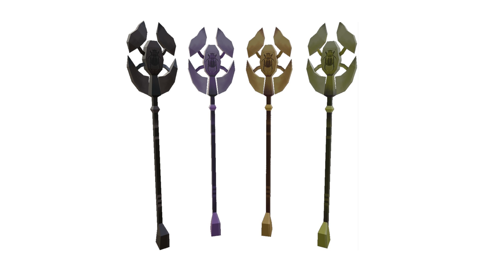 3D Low-Poly Mage-Wizard Staff No-4 Model - TurboSquid 1782516