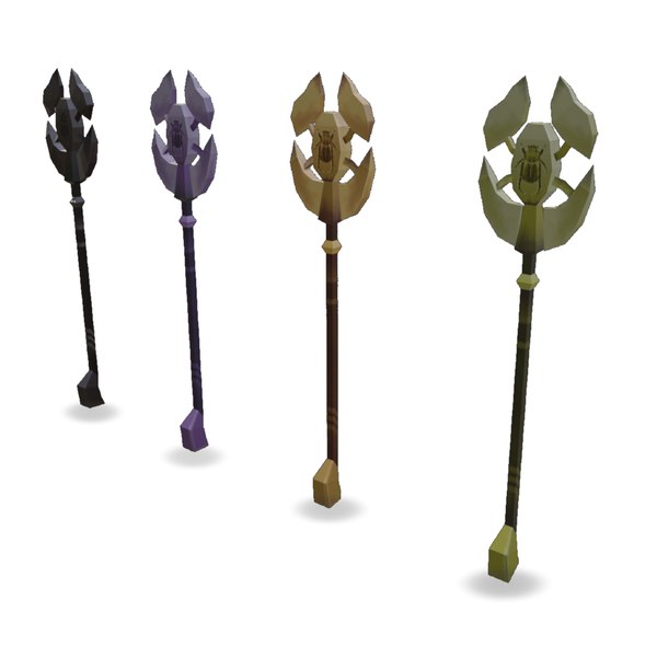 3D Low-Poly Mage-Wizard Staff No-4 model - TurboSquid 1782516