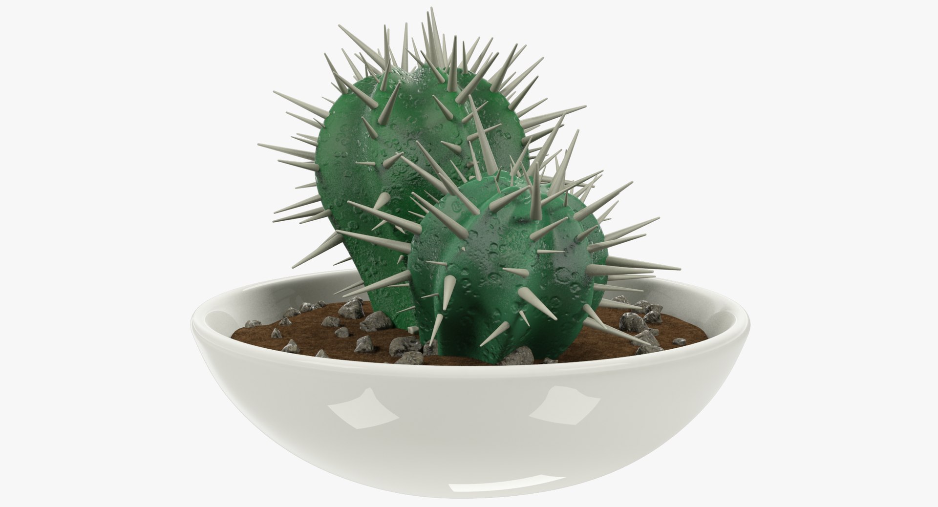 3D Model Cactus Pot - TurboSquid 1413694