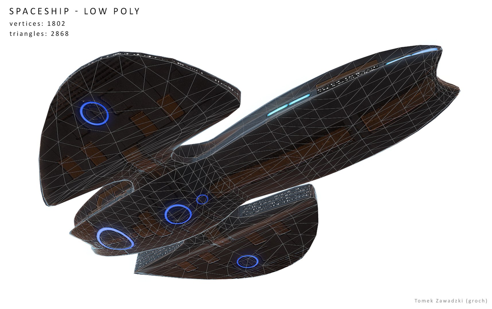spaceship - 3d model