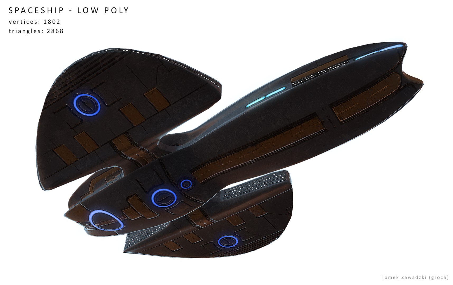 spaceship - 3d model