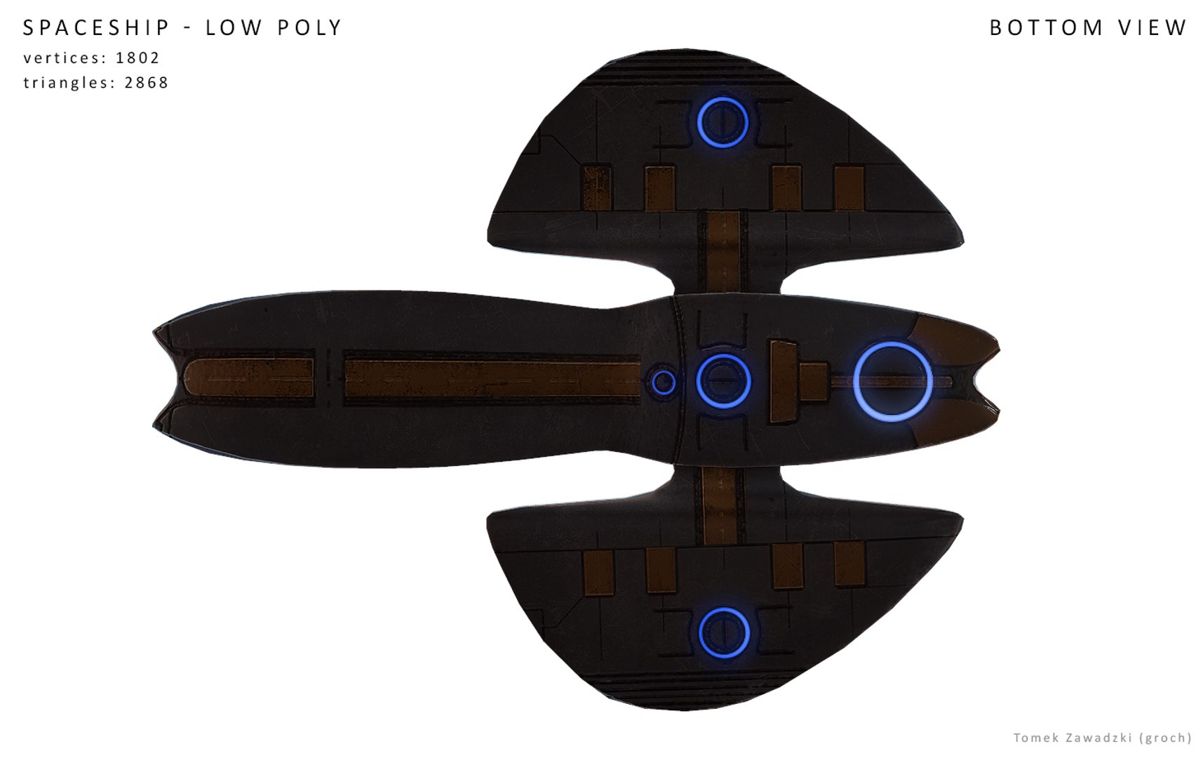 spaceship - 3d model