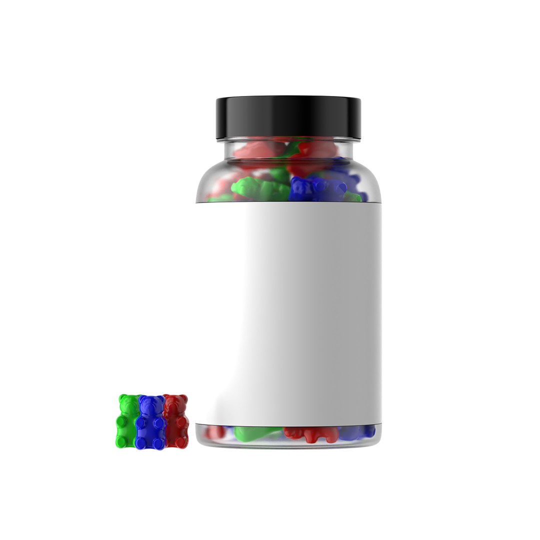 Supplement Gummies Bottle 3D Model - TurboSquid 2139543