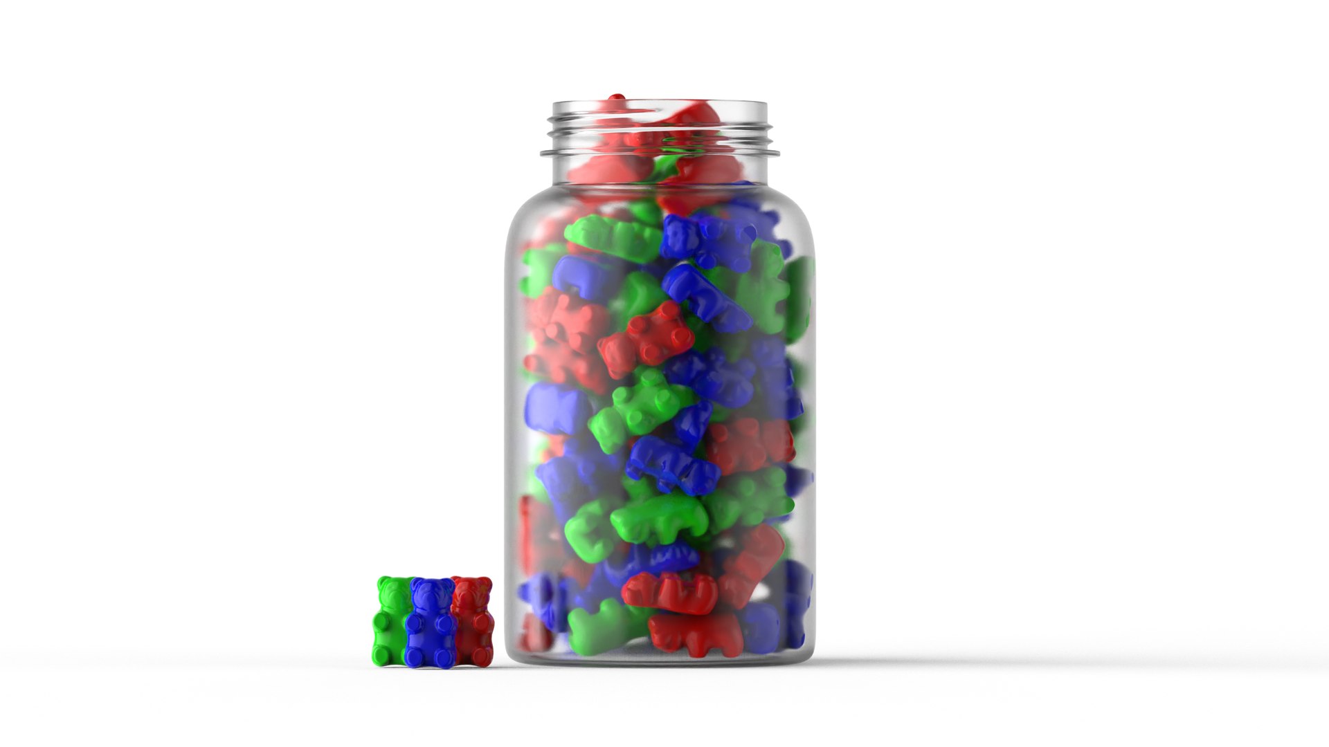 Supplement Gummies Bottle 3D Model - TurboSquid 2139543
