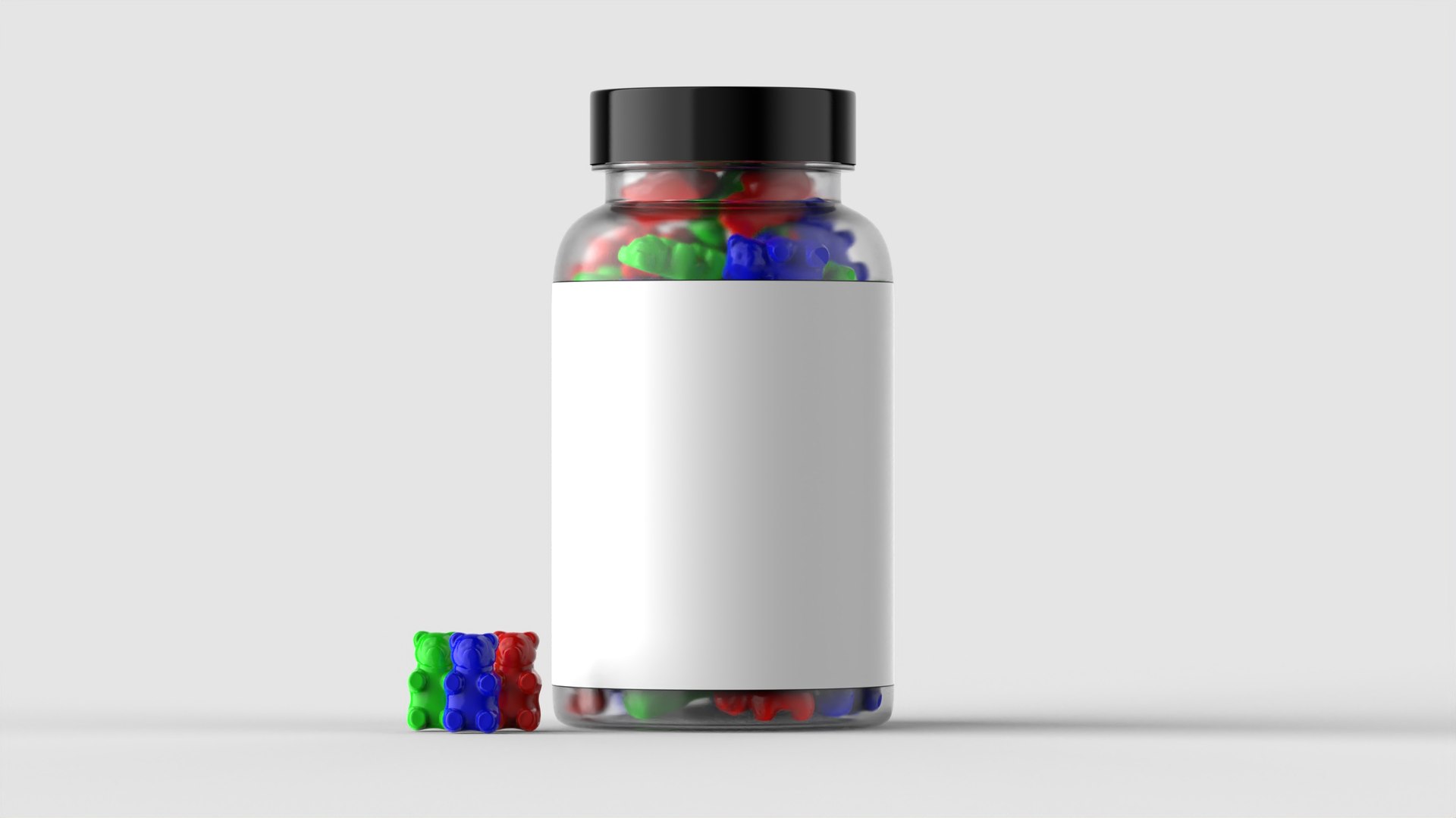 Supplement Gummies Bottle 3D Model - TurboSquid 2139543