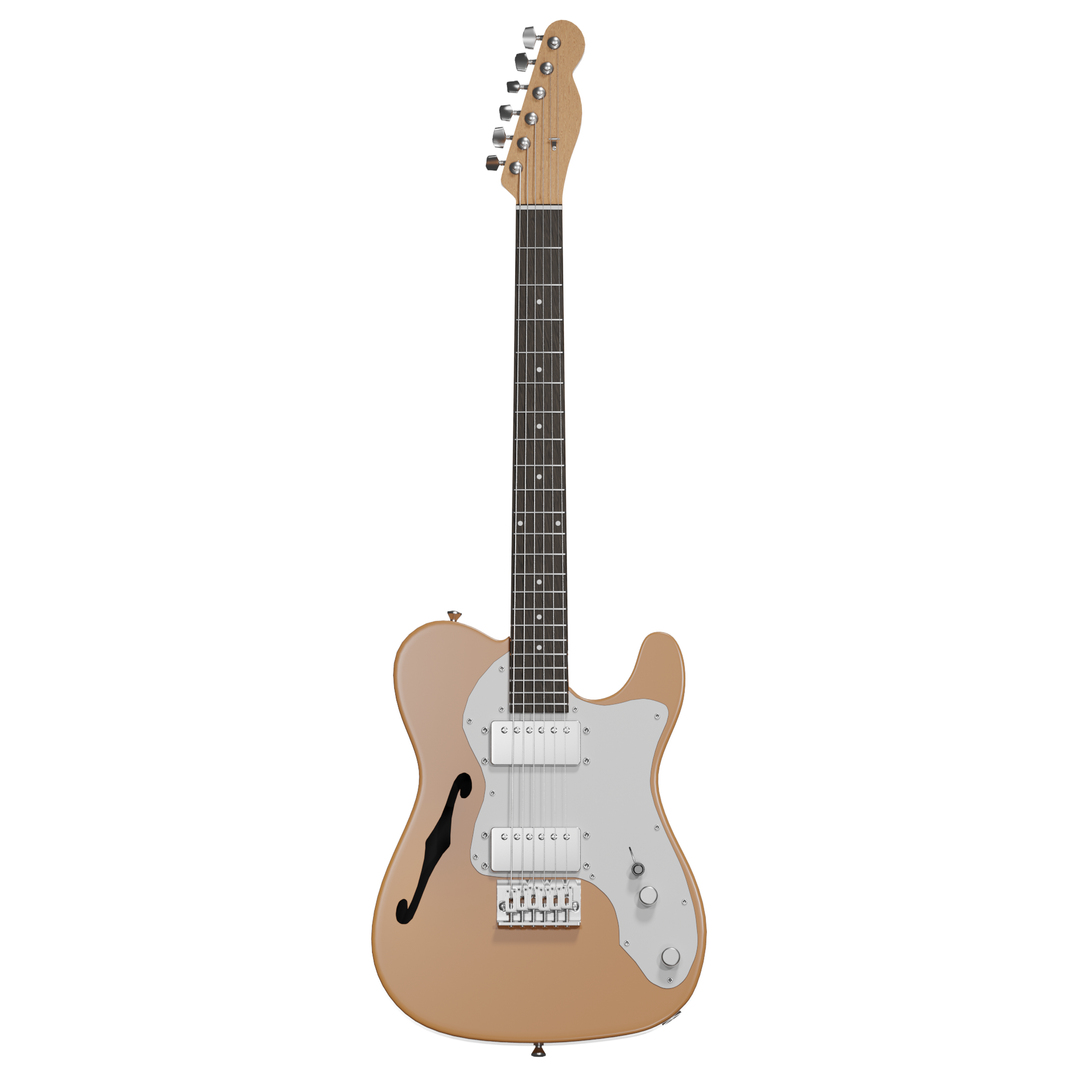 3D Fender Telecaster Thinline Electric Guitar model - TurboSquid 2134550