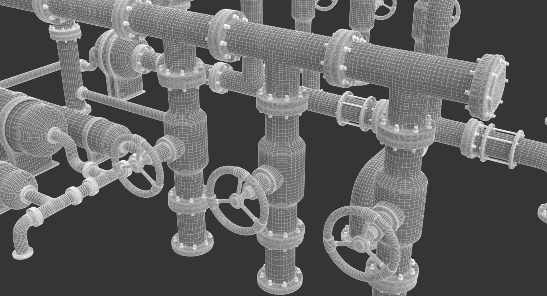 3D pipe assembly-1 industrial - TurboSquid 1280150