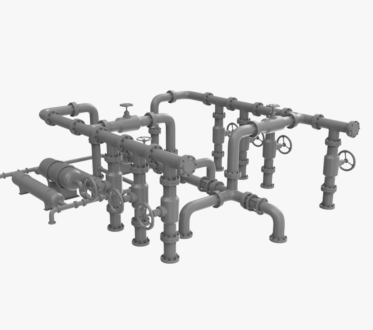 3D pipe assembly-1 industrial - TurboSquid 1280150