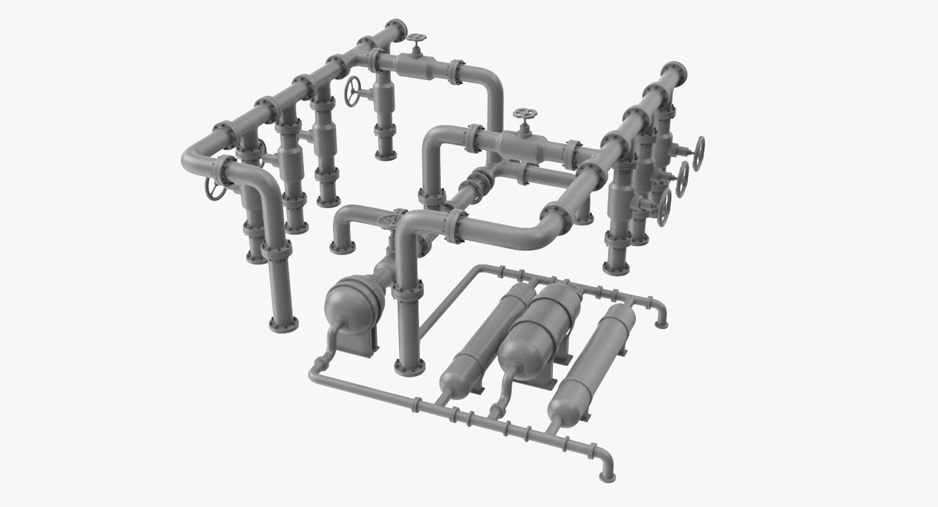 3D pipe assembly-1 industrial - TurboSquid 1280150