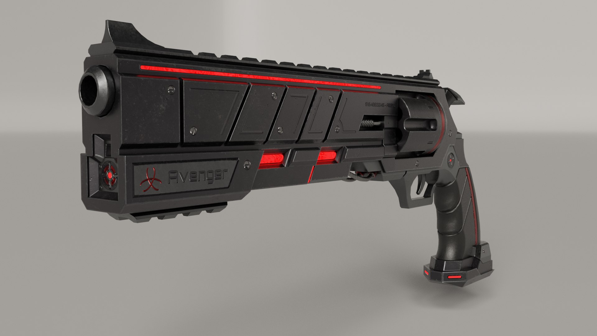 3D Scifi Revolver - TurboSquid 1350559