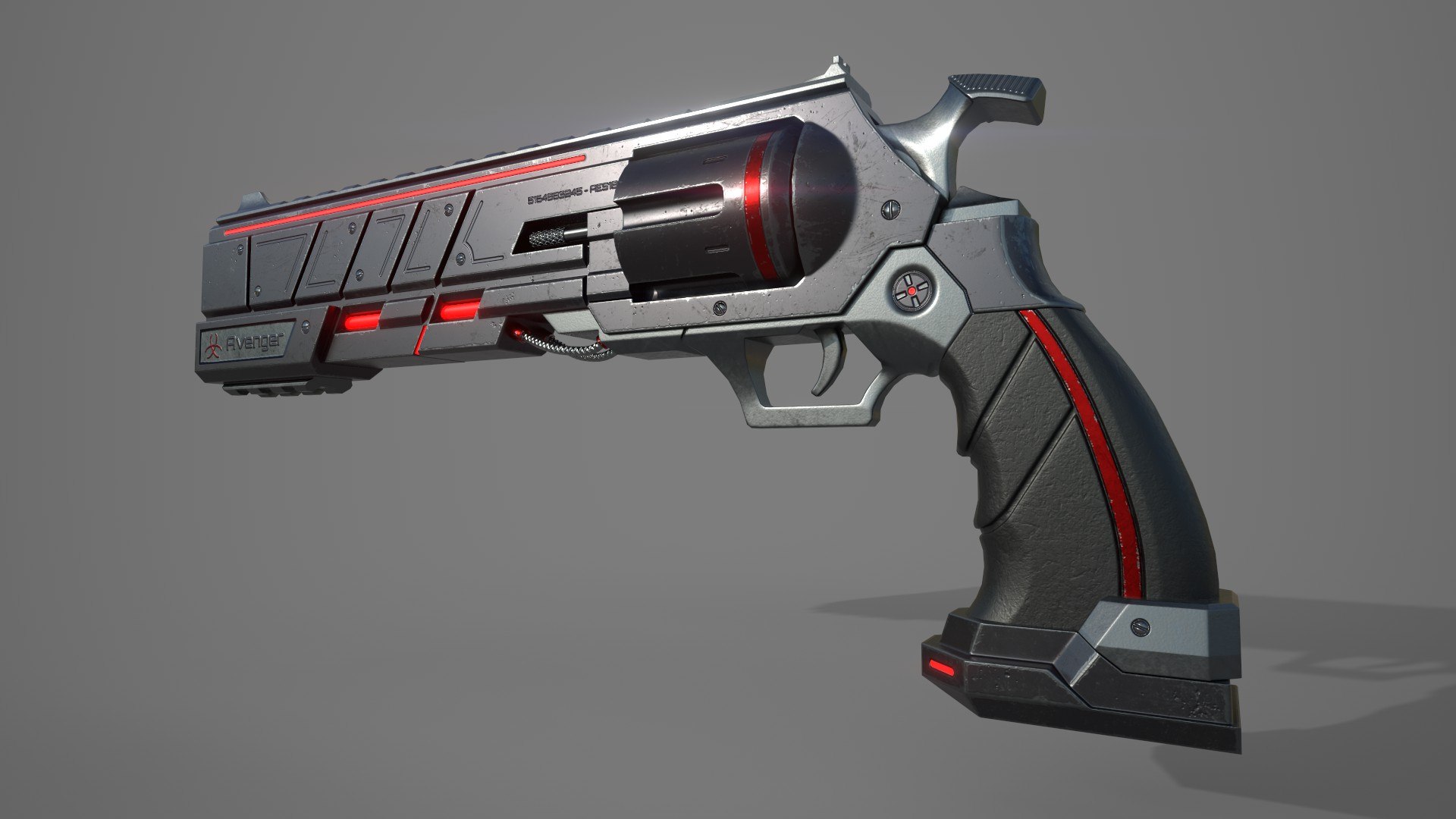 3D Scifi Revolver - TurboSquid 1350559