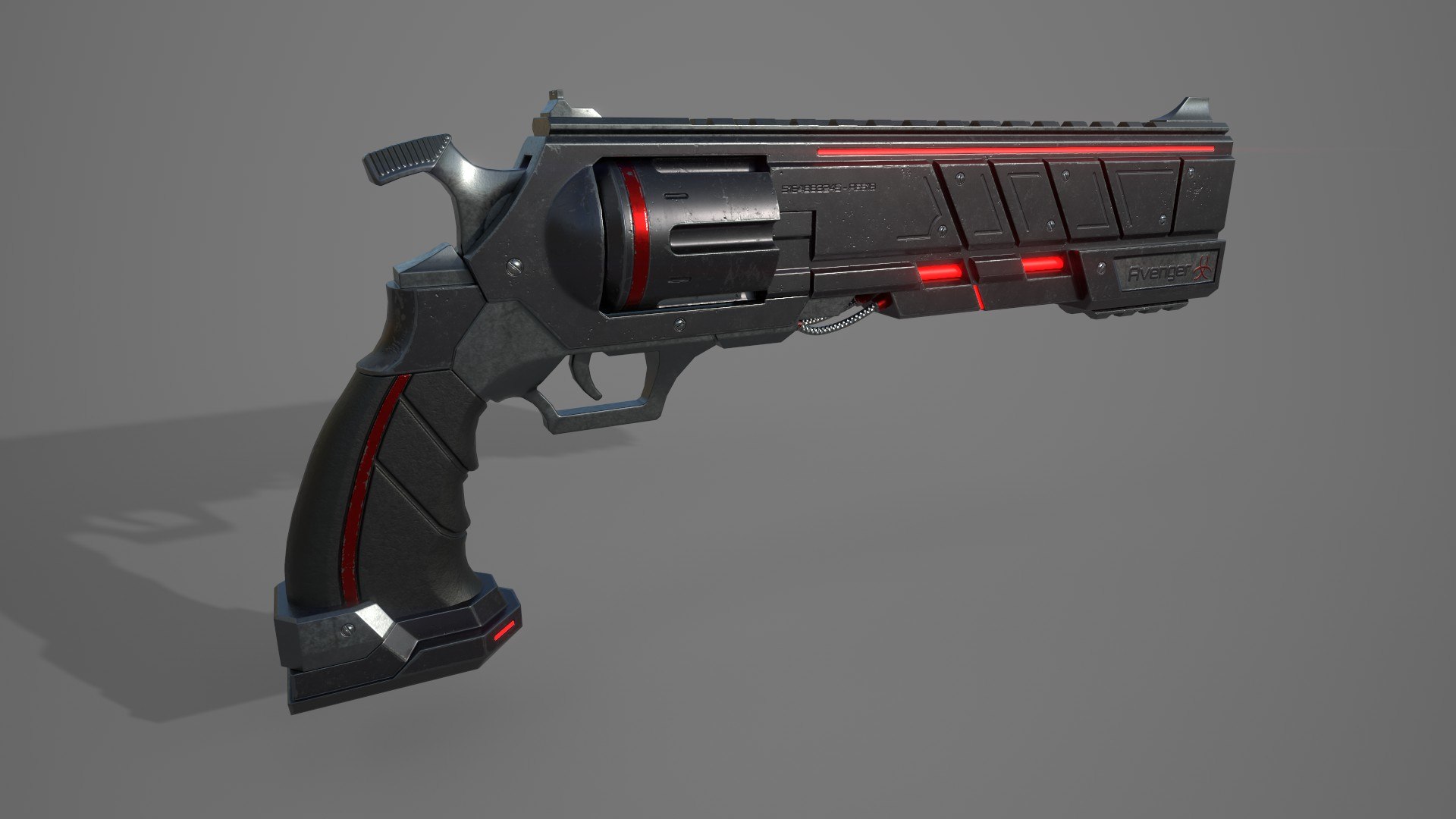 3D Scifi Revolver - TurboSquid 1350559