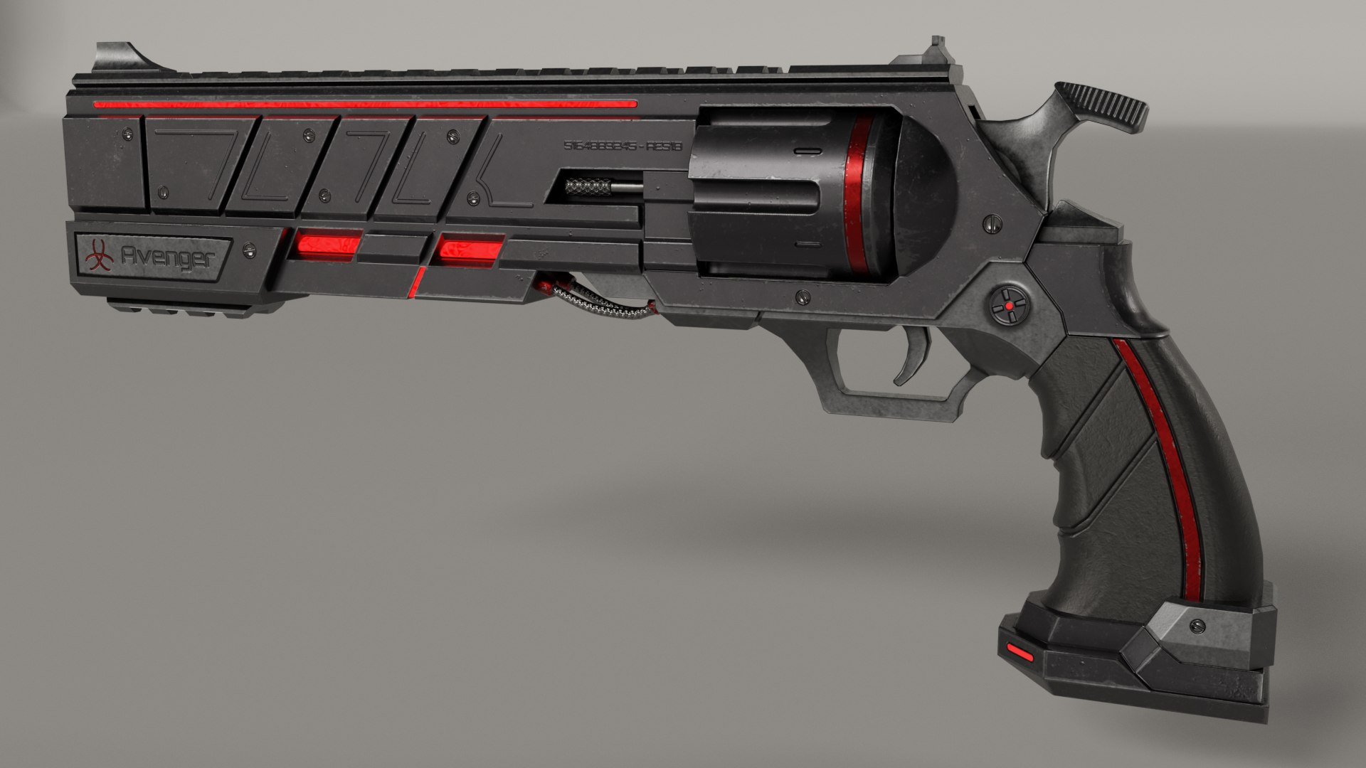 3D Scifi Revolver - TurboSquid 1350559