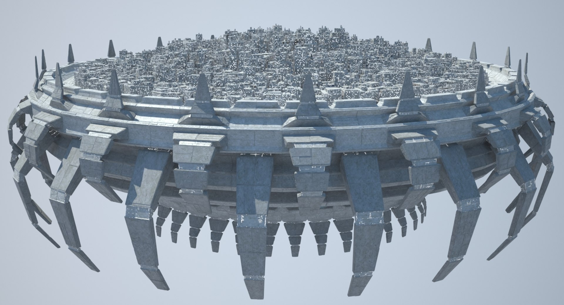 3D Ocean Flying City Model - TurboSquid 1199464