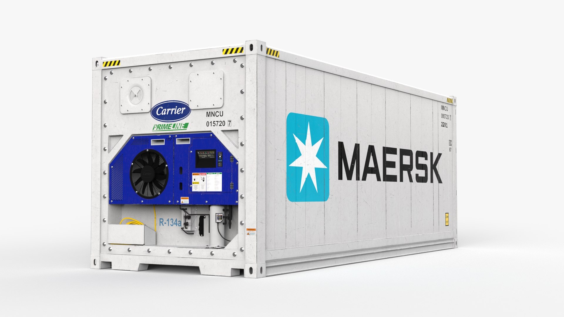 3D 20feet MAERSK Shipping Container Reefer CARRIER - TurboSquid 2202273